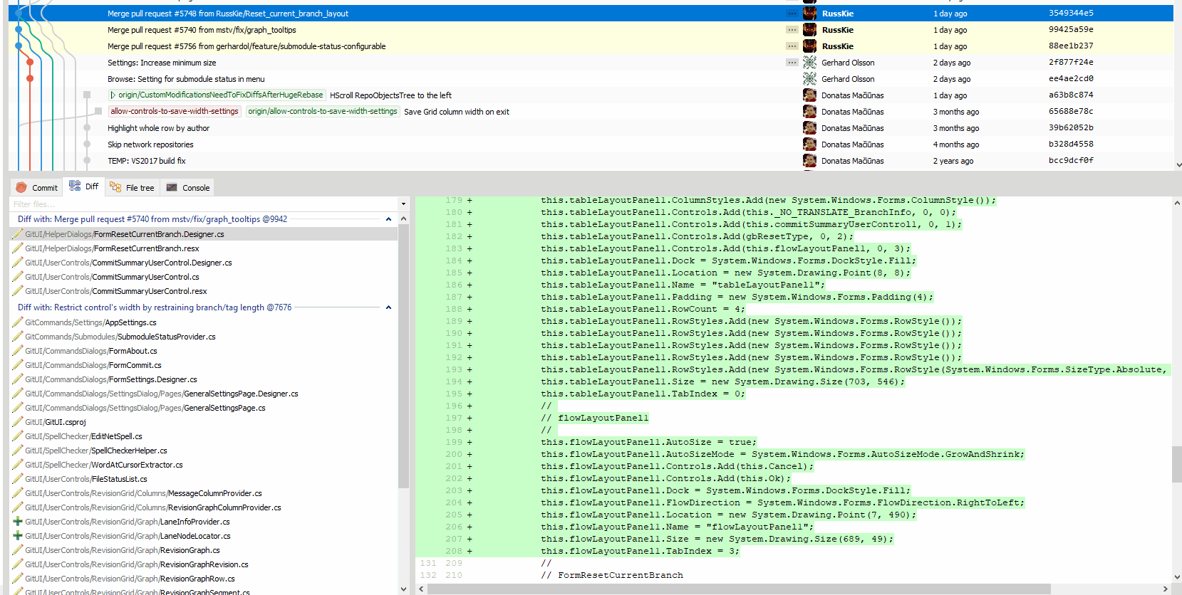 Disappearing scrollbar in diff control · Issue #5781 · gitextensions/gitextensions · GitHub